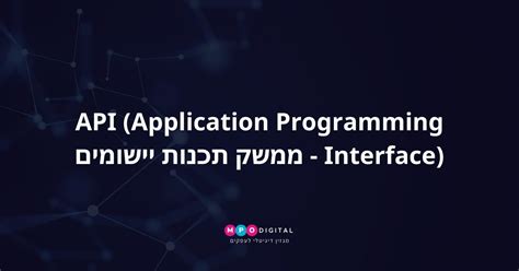 Api Application Programming Interface ממשק תכנות יישומים Mpo Digital