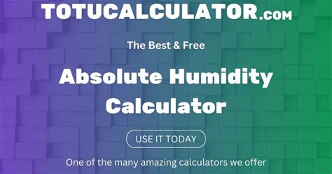 Absolute Humidity Calculator