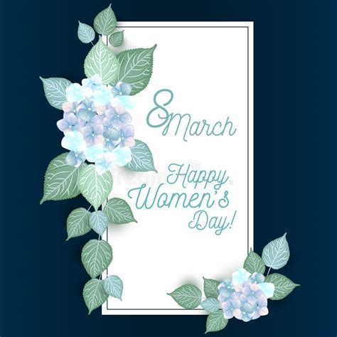 8 March Women S Day Greeting Card Template Stock Vector Illustration