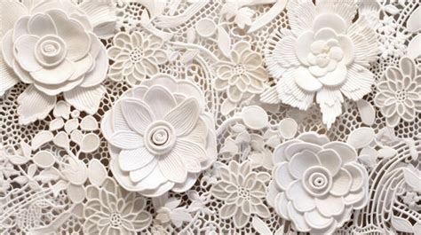 Premium Photo Intricate Lace Fabric Patterns