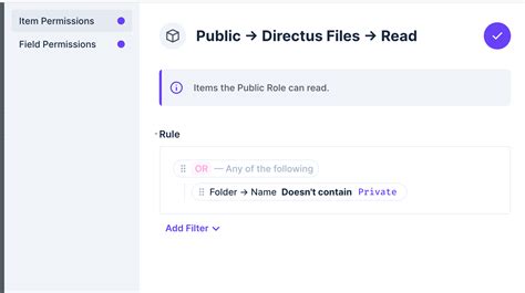 Directusfiles Item Permissions Rule Filter Not Working As Expect W