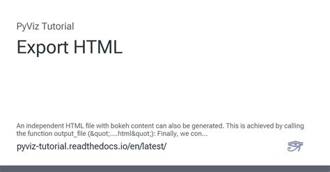 Export Html Pyviz Tutorial 24 1 0