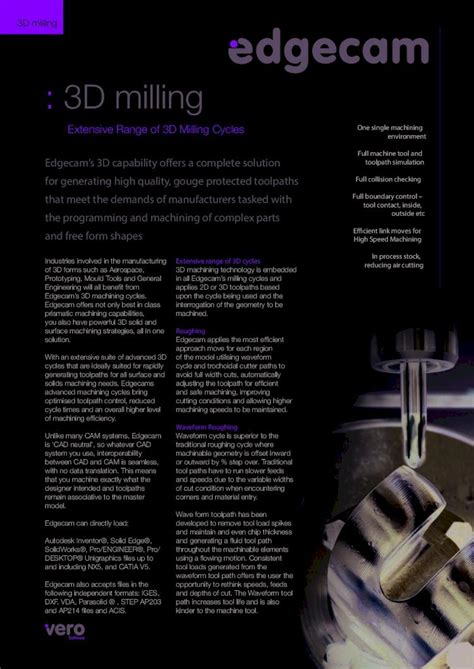 Pdf 3d Milling Dreambird · Pdf Filesolidworks® Pro Engineer