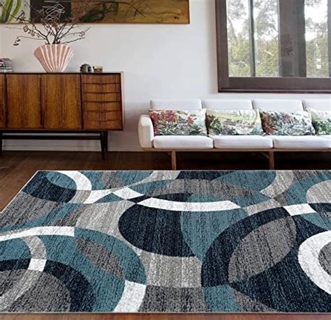 Rugshop Contemporary Abstract Circles Perfect For High Traffic Areas Of Your Living Room Bedroom