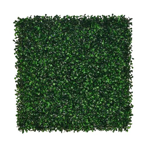 12 Pieces 20 In X 20 In Artificial Boxwood Hedge Greenery Wall Grass