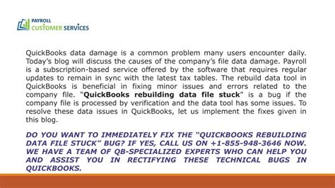 Ppt What Are The Solutions To Quickbooks Rebuilding Data Files Stuck Powerpoint Presentation