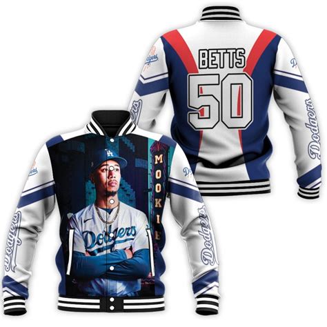Los Angeles Dodgers Mookie Betts 50 Mlb Team White Jersey Style T