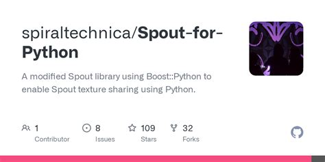 GitHub Spiraltechnica Spout For Python A Modified Spout Library Using Boost Python To Enable
