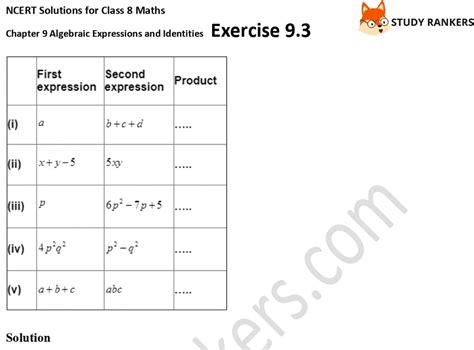 Ncert Solutions For Class 8 Maths Ch 9 Algebraic Expressions And