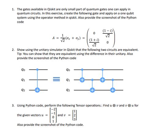 Using Python Code Perform The Following Tensor Chegg