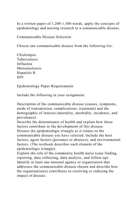 Top Of Formbenchmark Assignment Epidemiology Paper 1unsatdocx