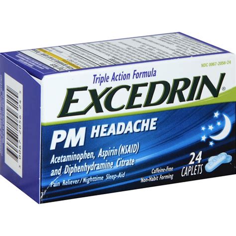 Excedrin Pm Headache Caplets 24 Ct