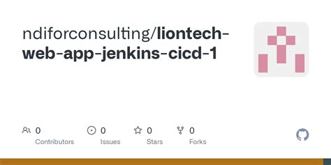 Github Ndiforconsultingliontech Web App Jenkins Cicd 1