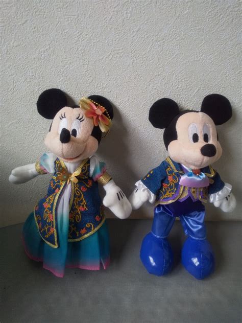 【未使用】東京ディズニーシー ファンタジースプリングスグッズぬいぐるみバッジミッキーマウスandミニーマウスキリンビバレッジキャンペーン当選品