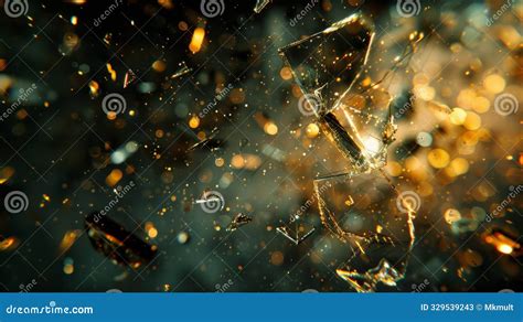 Shattered Glass Fragmentation With Dramatic Explosive Background Texture Stock Image Image Of