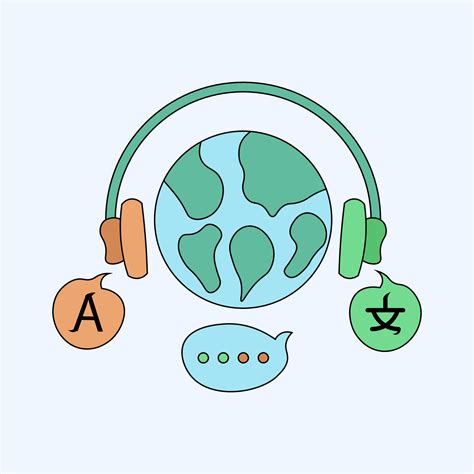 Language Translation Global Service Support Concept Flat Vector Icon