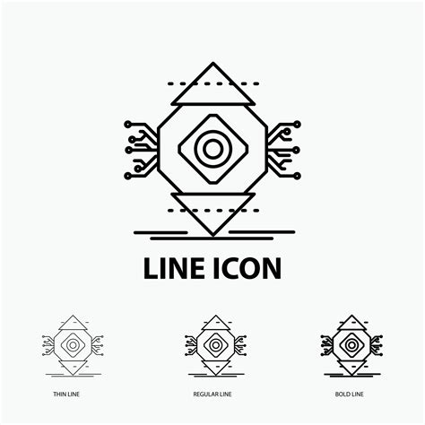 Ubicomp Computing Ubiquitous Computer Concept Icon In Thin Regular And Bold Line Style