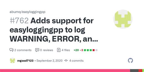 Adds Support For Easyloggingpp To Log Warning Error And Fatal To