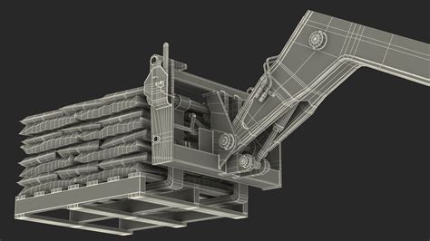Telescopic Loader With Pallet Of Cement Bags 3d Model 159 3ds