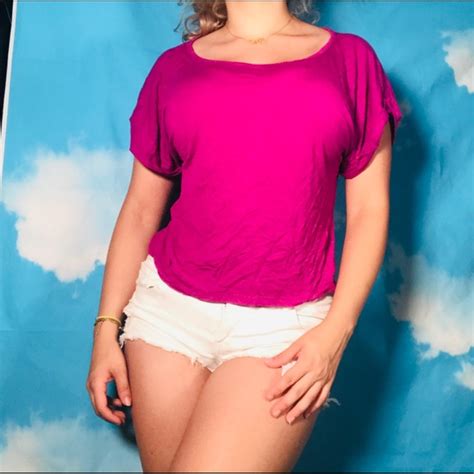 Tops Neon Purple Short Sleeve Tee Poshmark