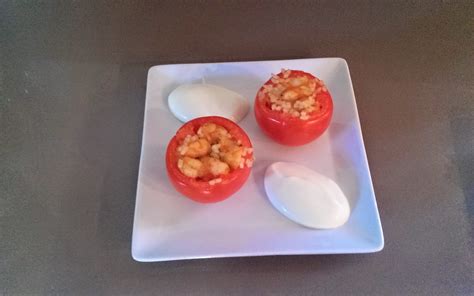 Tomates Rellenos De Arroz Y Langostinos Cena Con Duende