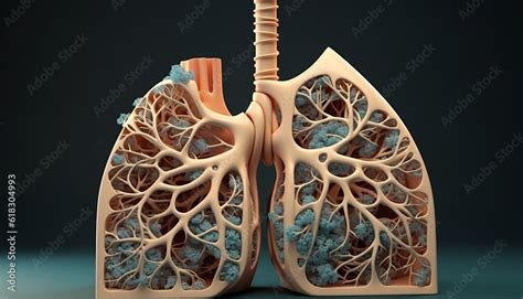 Human Lung Model Lung Cancer And Lung Diseases Respiratory System