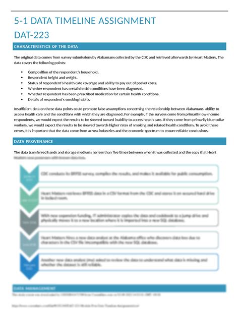 Solution Dat 223 Module Five Data Timeline Assignment Docx Studypool