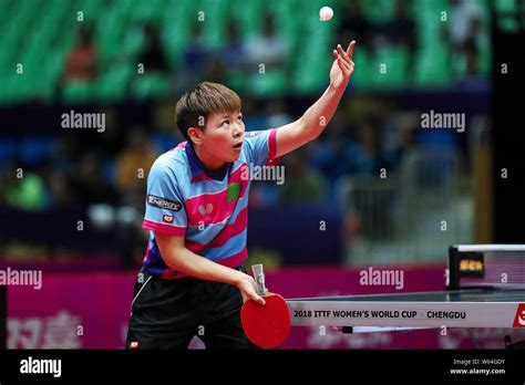 Chen Szu Yu Of Taipei Serves Against Meshref Dina Of Egypt In Their