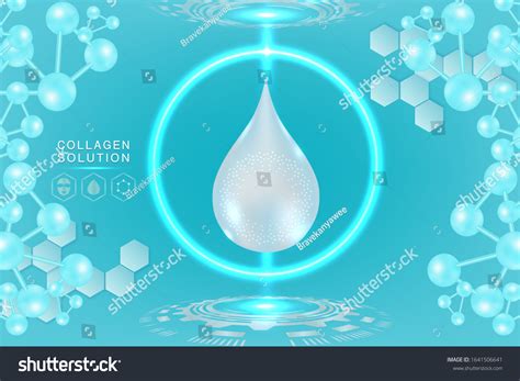 Hyaluronic Acid Skin Solutions Ad Blue Stock Vector Royalty Free