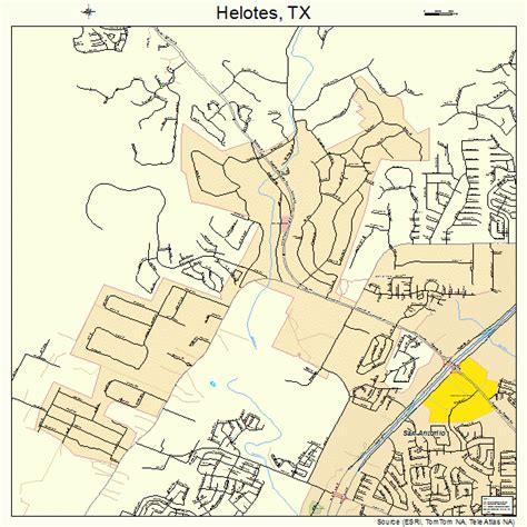 Helotes Texas Street Map 4833146