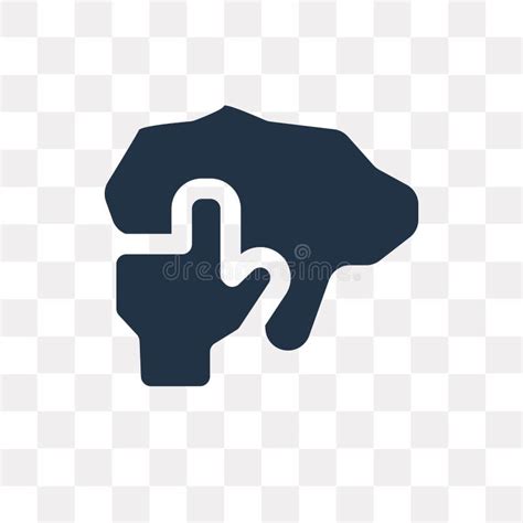Icono Del Vector Del Cerebro Aislado En El Fondo Transparente Tra Del