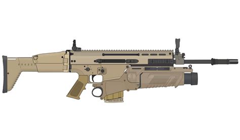 Fn Scar H With Eglm Grenade Launcher By Tharn666 On Deviantart