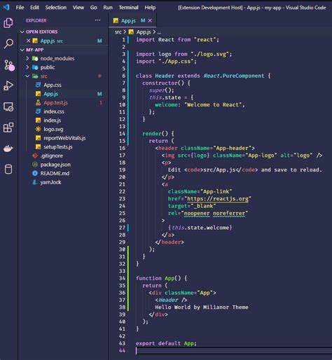 GitHub Maxmx Milianor Theme Visual Studio Theme Extension