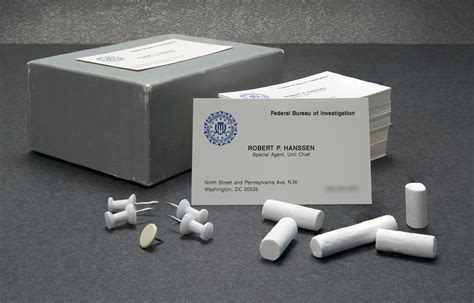 Robert Hanssen Business Cards Chalk And Thumbtacks — Fbi