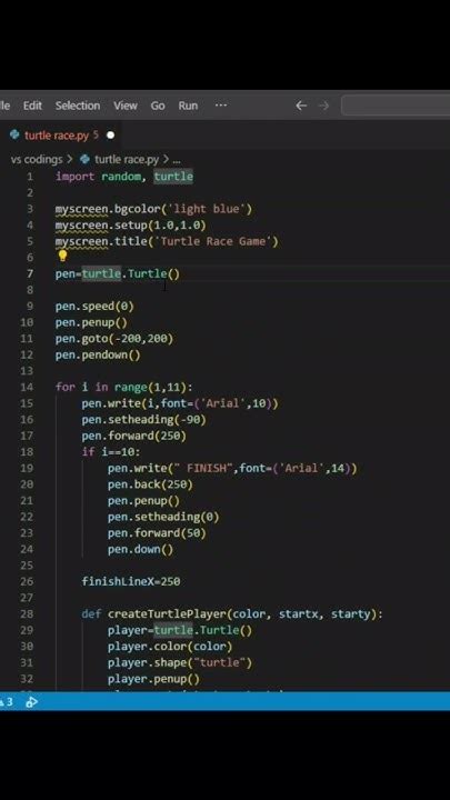 Turtles Race In Python🔥 Watch Till The End🤣 Coding Programming