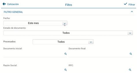 Filtrar Cotizaciones Móvil Portal De Clientes Siigo Aspel