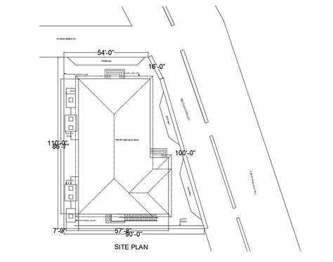 CAD Site Plan Drawings Of House 2d View Dwg File Cadbull