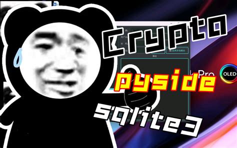 pyside6 Crypto sqlite3写了一个简单的密码管理软件 з 别急 墨语星言 墨语星言 哔哩哔哩视频