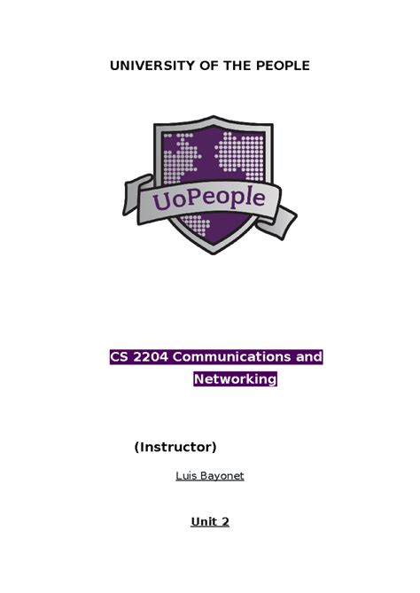 Cs Assingment 2 Cs Assignment 2 University Of The People Cs 2204