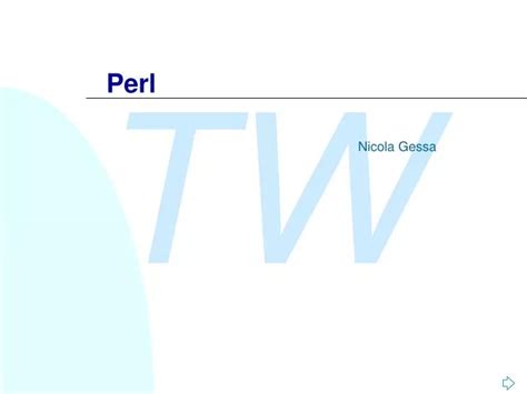 Ppt Perl Powerpoint Presentation Free Download Id4731657