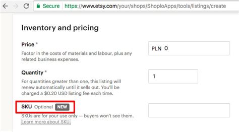 How To Create An Etsy SKU Number In Your Online Store