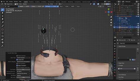 how to transfer vertex group data from armature instead of mesh to object animation and