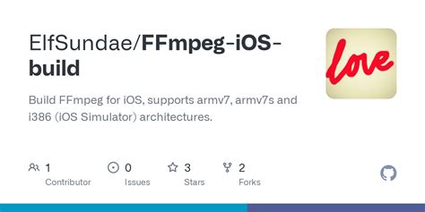 Github Elfsundaeffmpeg Ios Build Build Ffmpeg For Ios Supports