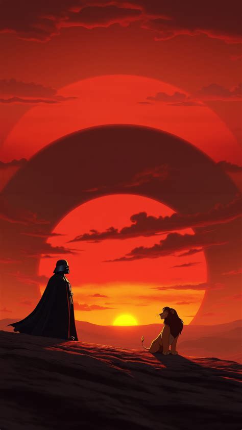 1080x1920 Darth Vader X Mufasa Iphone 7 6s 6 Plus Pixel Xl One Plus 3