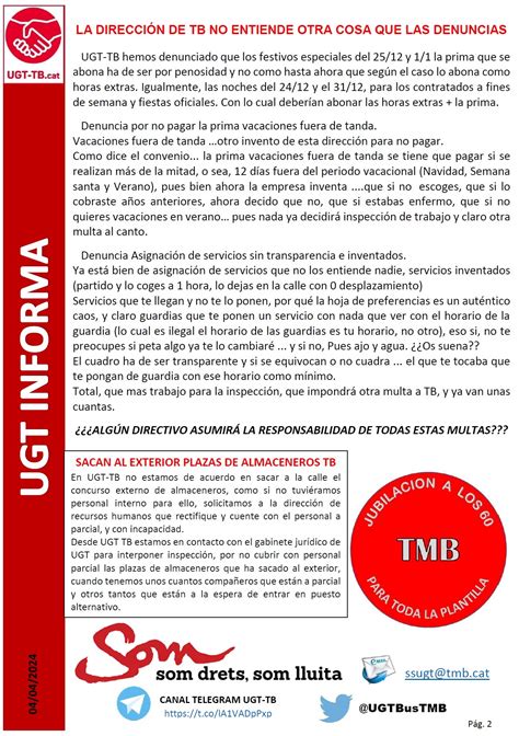 UGT Informa UGT Autobusos
