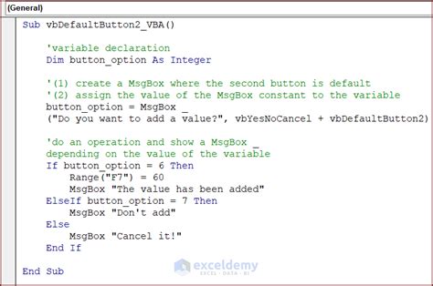 Excel VBA MsgBox 11 Examples ExcelDemy