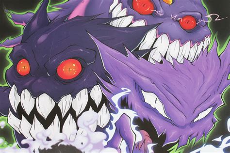 Gastly Evolution Print Etsy