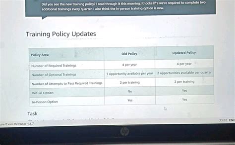 Did You See The New Training Pollicy I Read StudyX