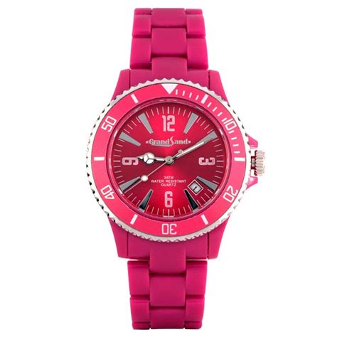 rosa plastklockor the deep magenta 495 kr grandsand klockor