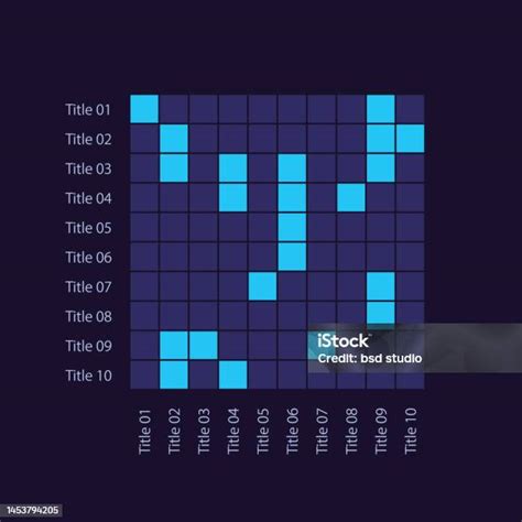 Plotting Grid Infographic Chart Design Template For Dark Theme Stock